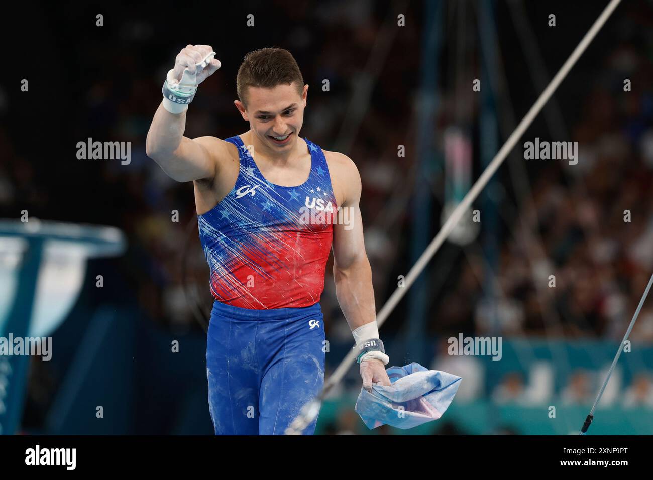Paul Juda of United States competes on Horizontal Bar during Men's All ...