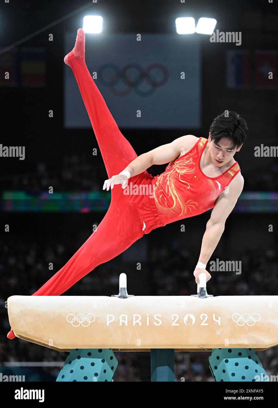 Paris, France. 31st July, 2024. Zhang Boheng of China competes during ...