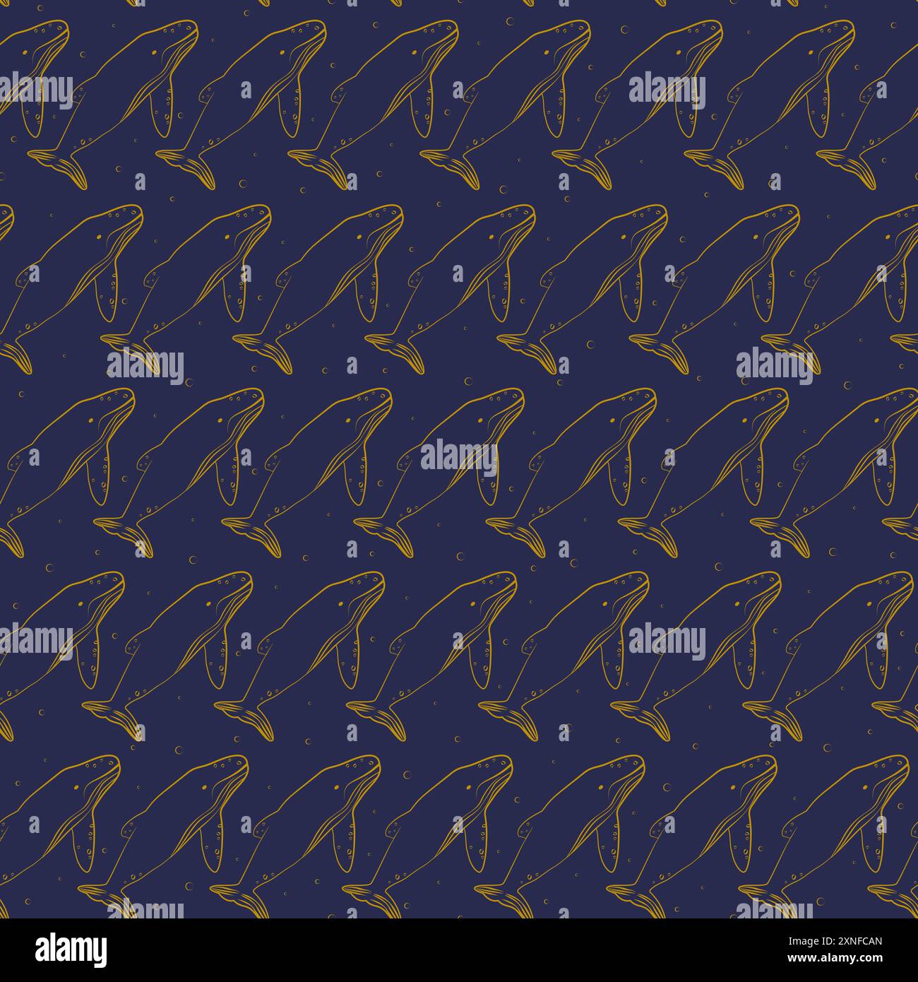 Seamless marine pattern with whale in deep water. Pattern background ...