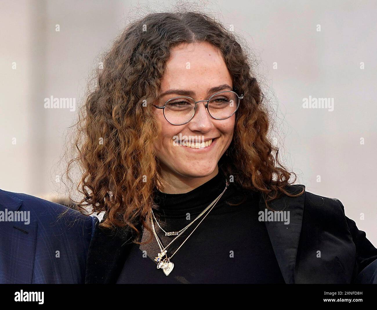 FILE - Ella Emhoff appears at a rally for her stepmother Sen. Kamala ...