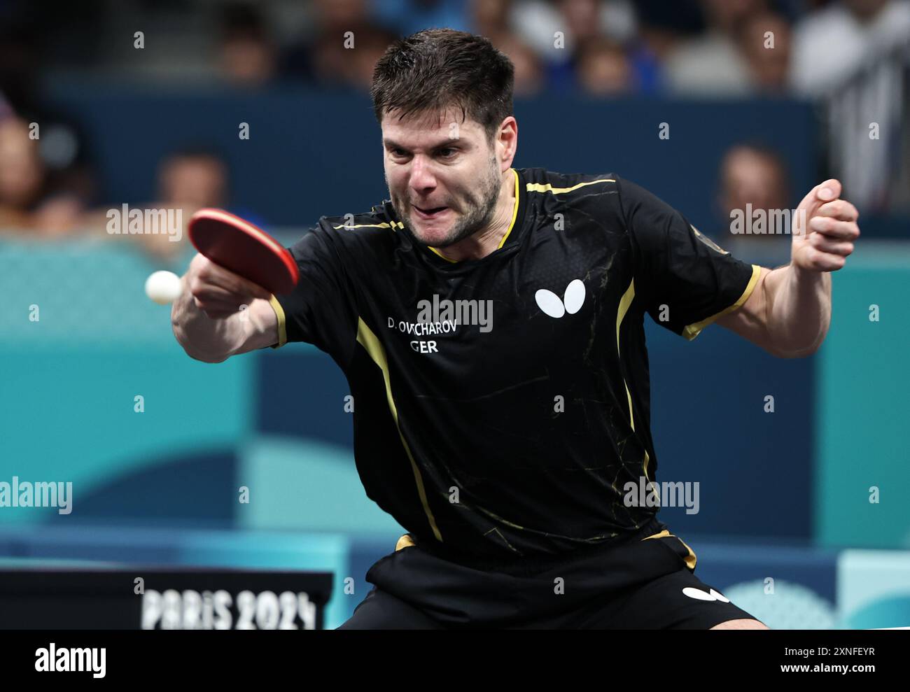 Paris, France. 31st July, 2024. Dimitrij Ovtcharov of Germany competes ...
