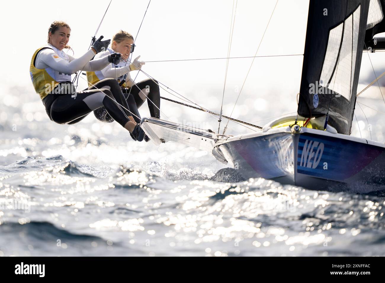 MARSEILLE - Sailors Odile van Aanholt and Annette Duetz in Marseille ...