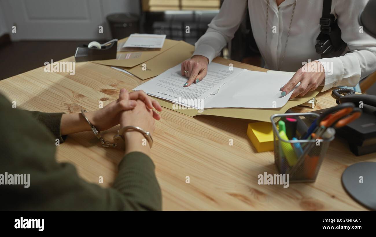 Woman police handcuffed a man hi-res stock photography and images - Alamy