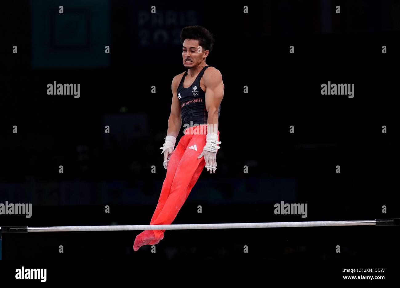 Great Britain's Jake Jarman performs on the Horizontal Bar during the ...