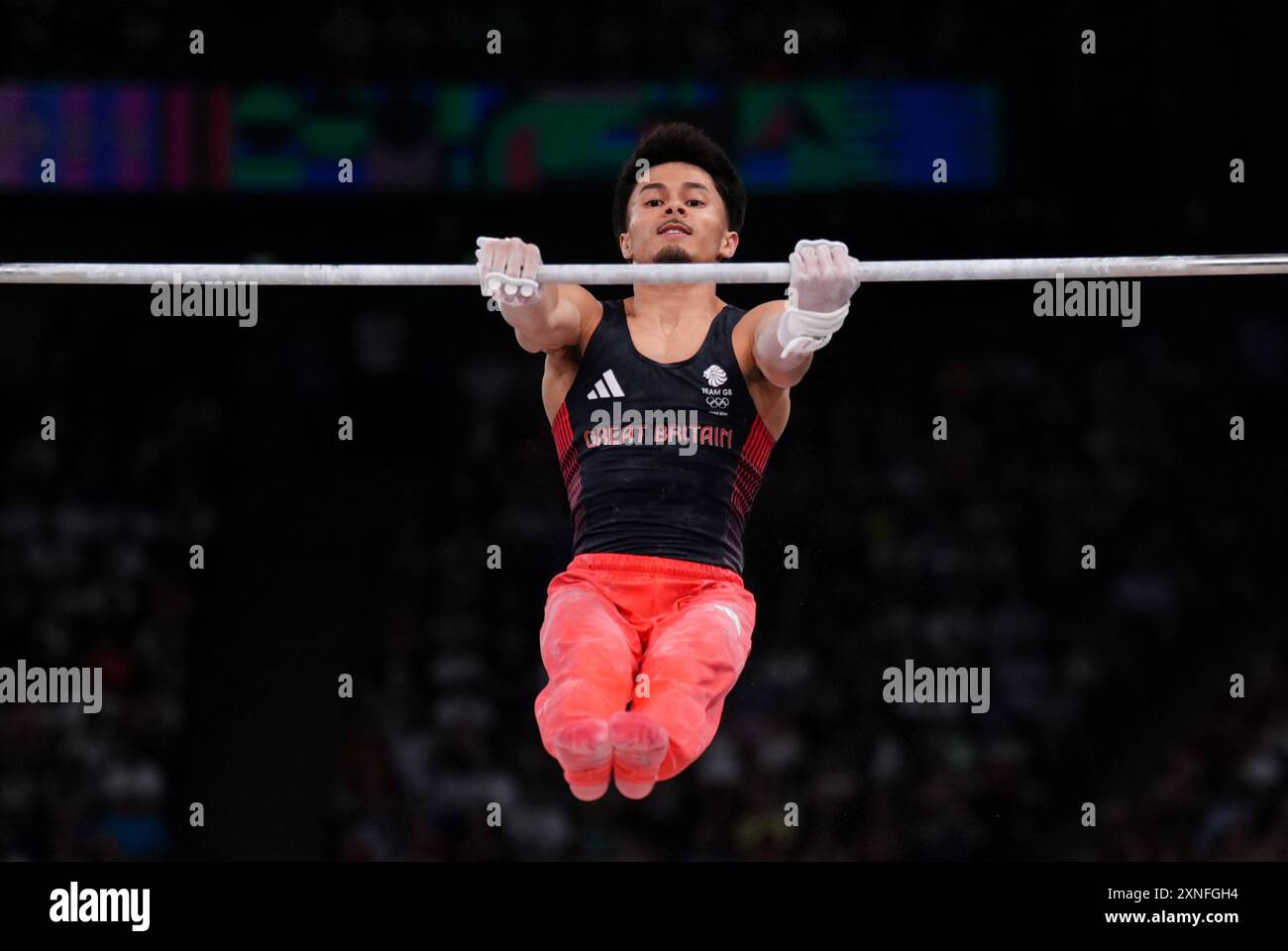 Great Britain's Jake Jarman performs on the Horizontal Bar during the ...
