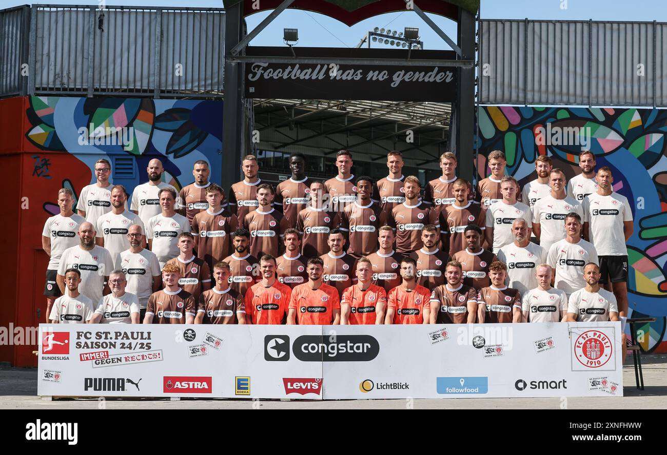 31 July 2024, Hamburg: Soccer Bundesliga, FC St. Pauli official photo ...