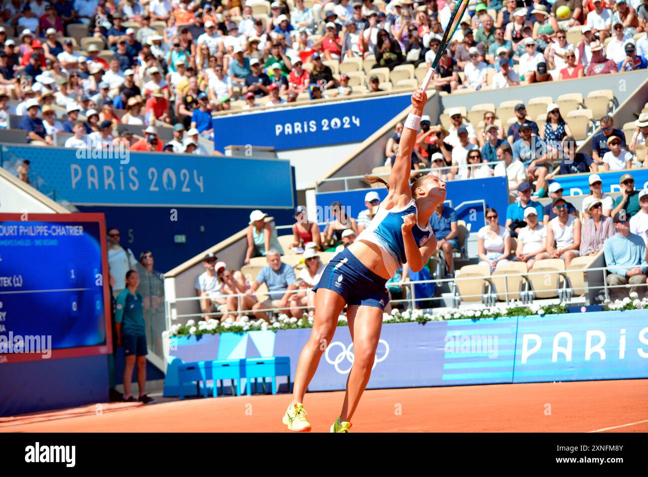 Diane Parry (France) in action during Tennis - Men's Singles Second Rnd ...