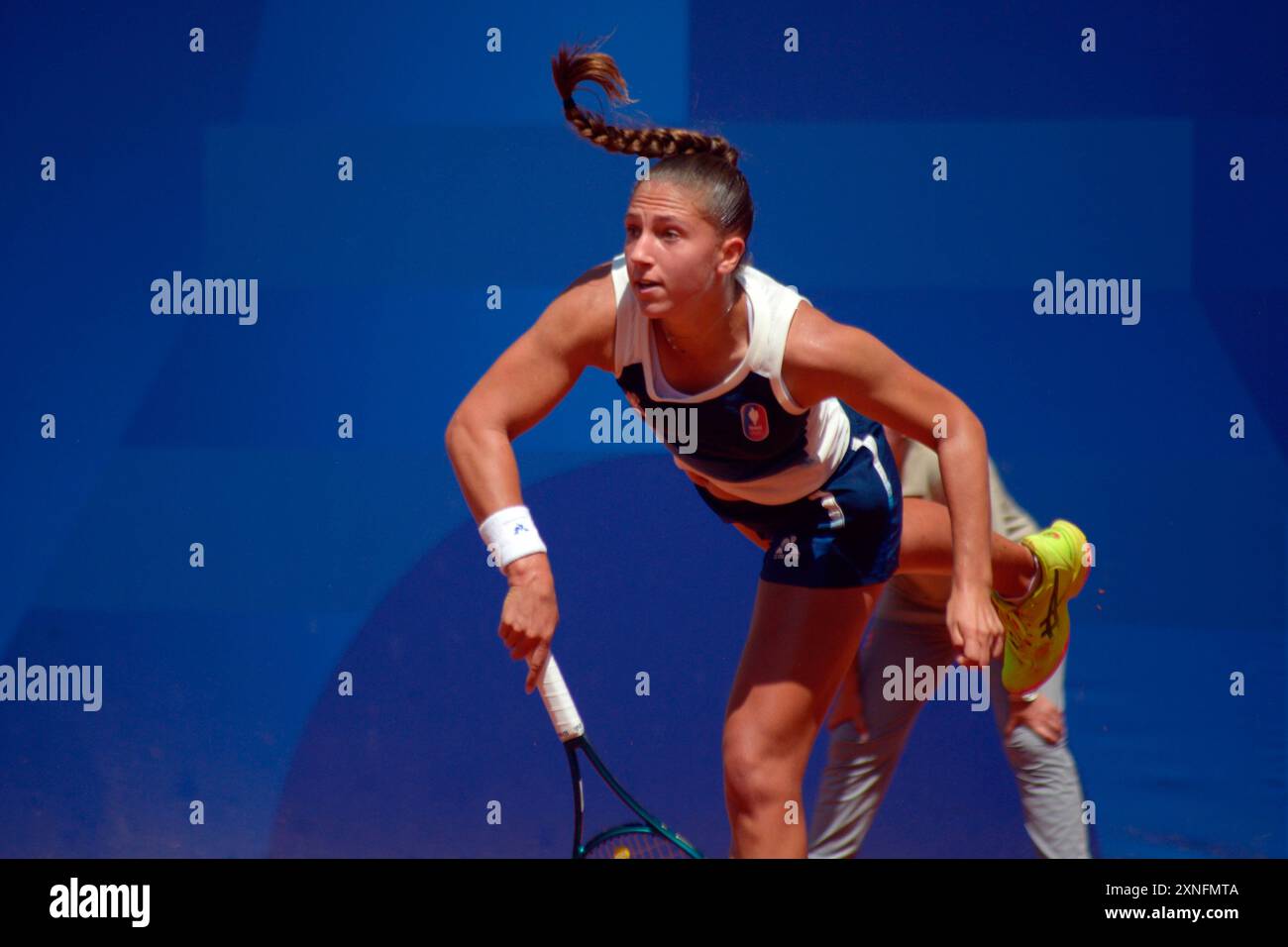 diane Parry (France) in action during Tennis - Men's Singles Second Rnd ...