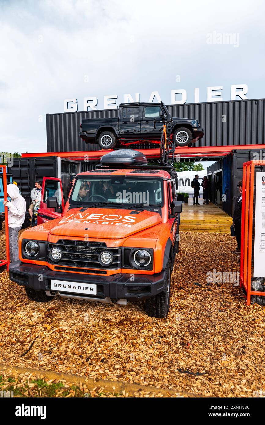 Ineos Grenadier Quartermaster range vehicle display stand with cars at ...