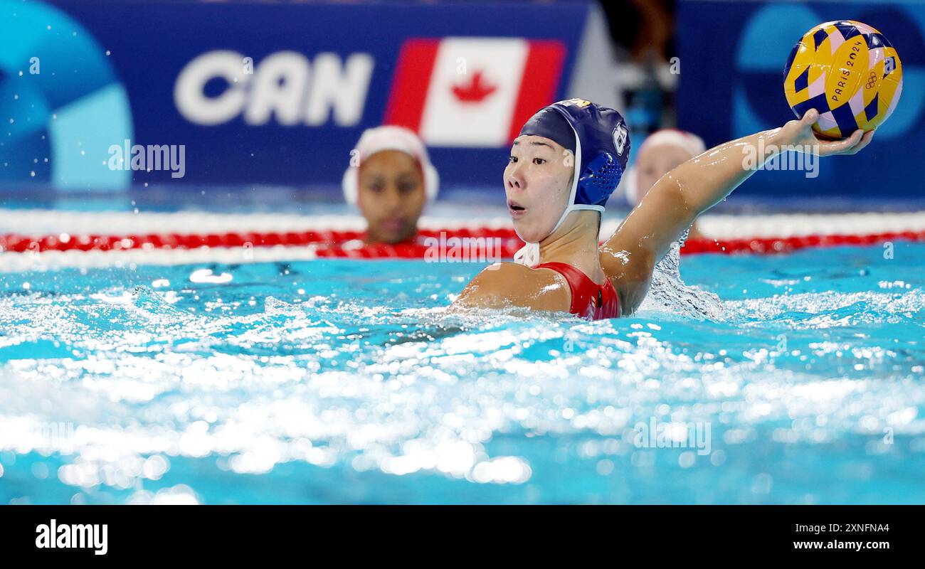 Saint Denis. 31st July, 2024. Wang Huan of China launches an attack ...