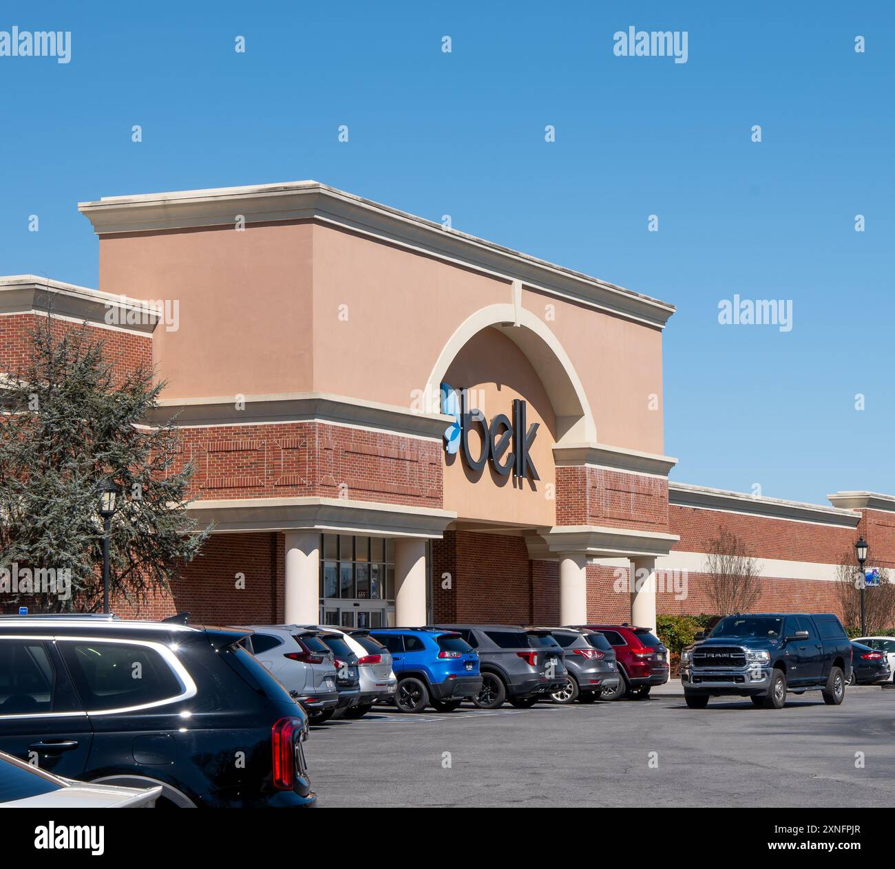 SEVIERVILLE, TN - 12 MAR 2024: Belk department store building and ...