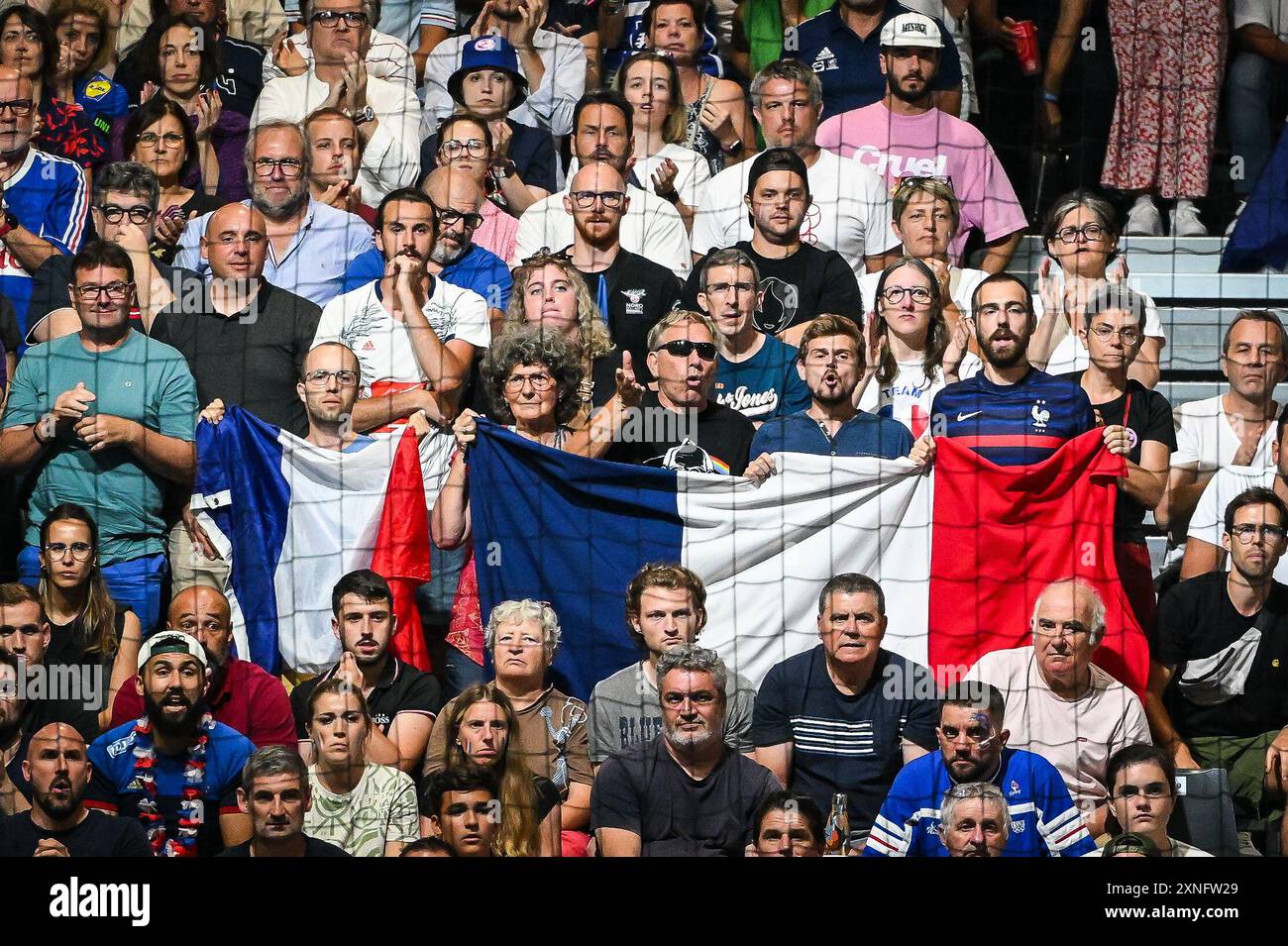 Supporters of France during the handball match between France and Egypt ...