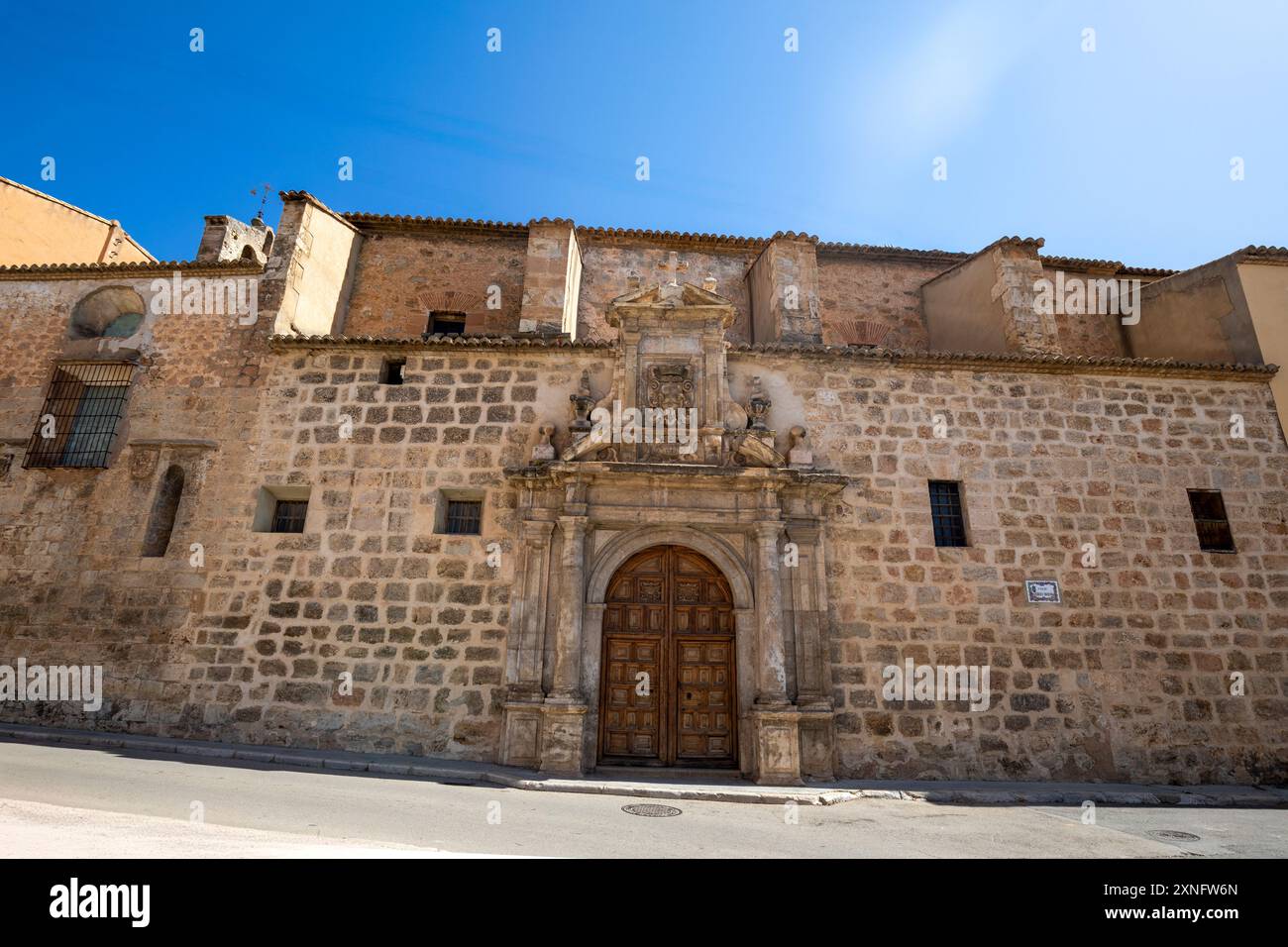 Facade of the old temple of the Real Convento de Carmen Requena ...