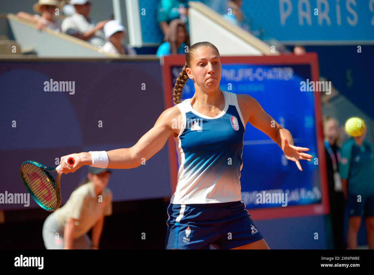 Diane Parry (France) in action during Tennis - Women's Singles Second ...