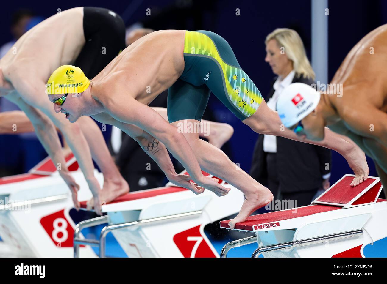 Paris, France, 30 July, 2024. Elijah Winnington of Australia in the ...