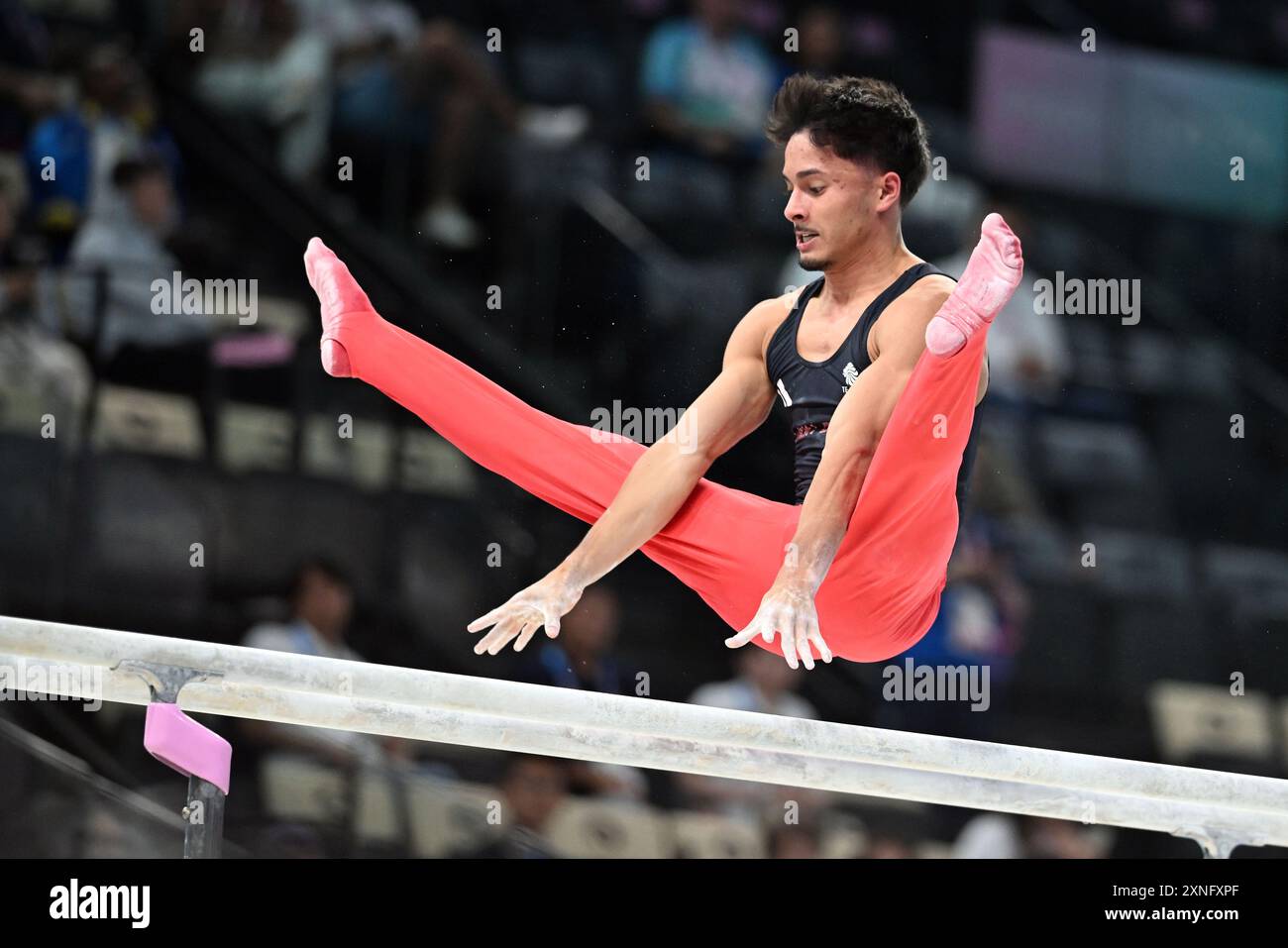 Paris, France. 31st July, 2024. Jake Jarman of Britain competes during ...
