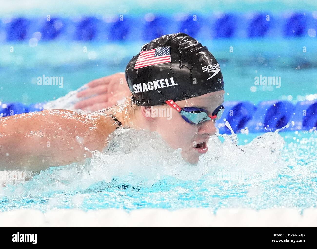 Paris, France. 31st July, 2024. Alex Shackell of the U.S. competes in ...