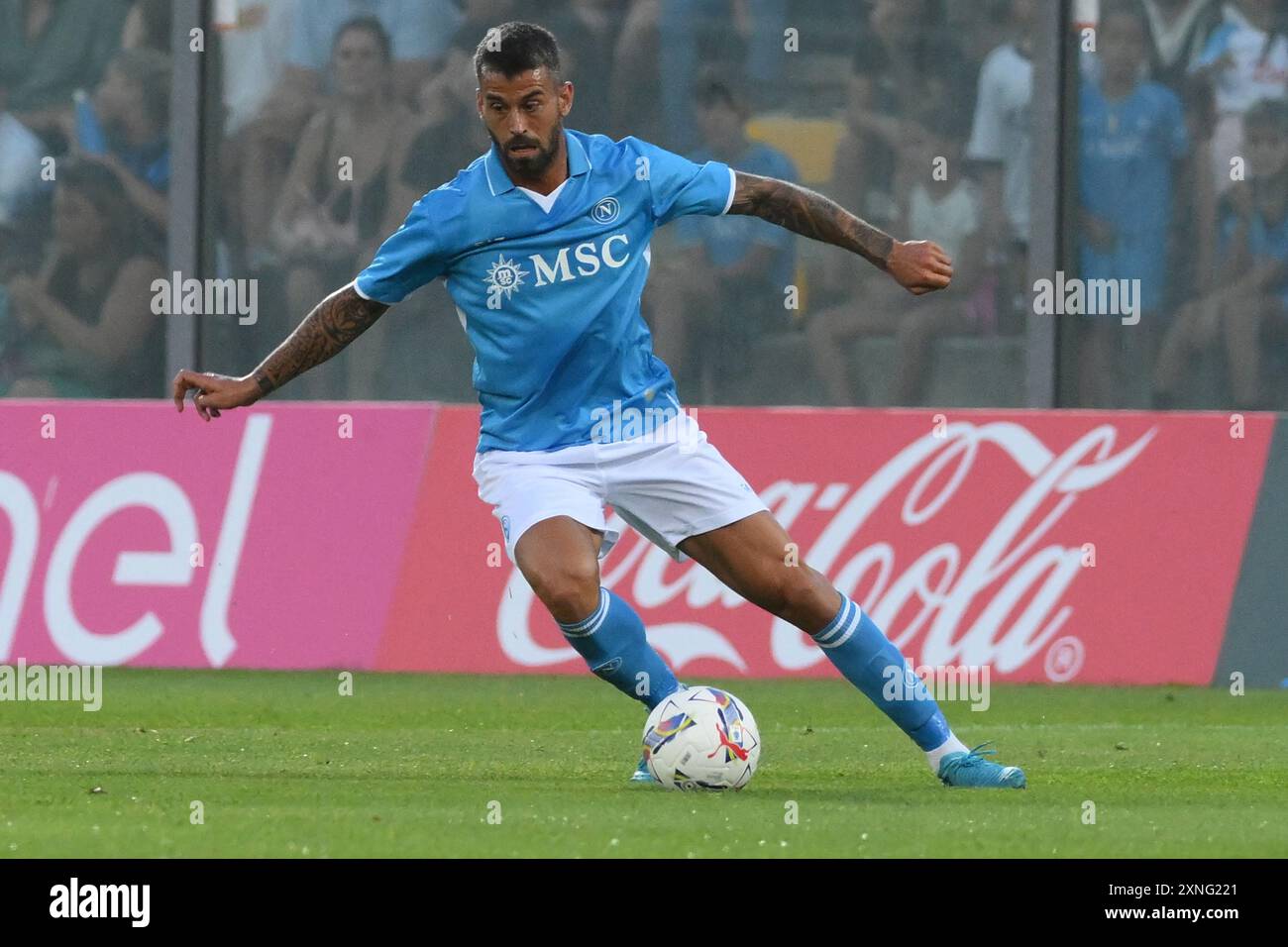 Leonardo Spianzzola of SSC Napoli in action during the Soccer- Friendly ...