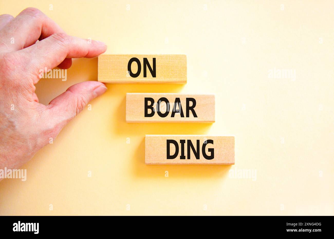 Onboarding success symbol. Concept word Onboarding on wooden blocks ...