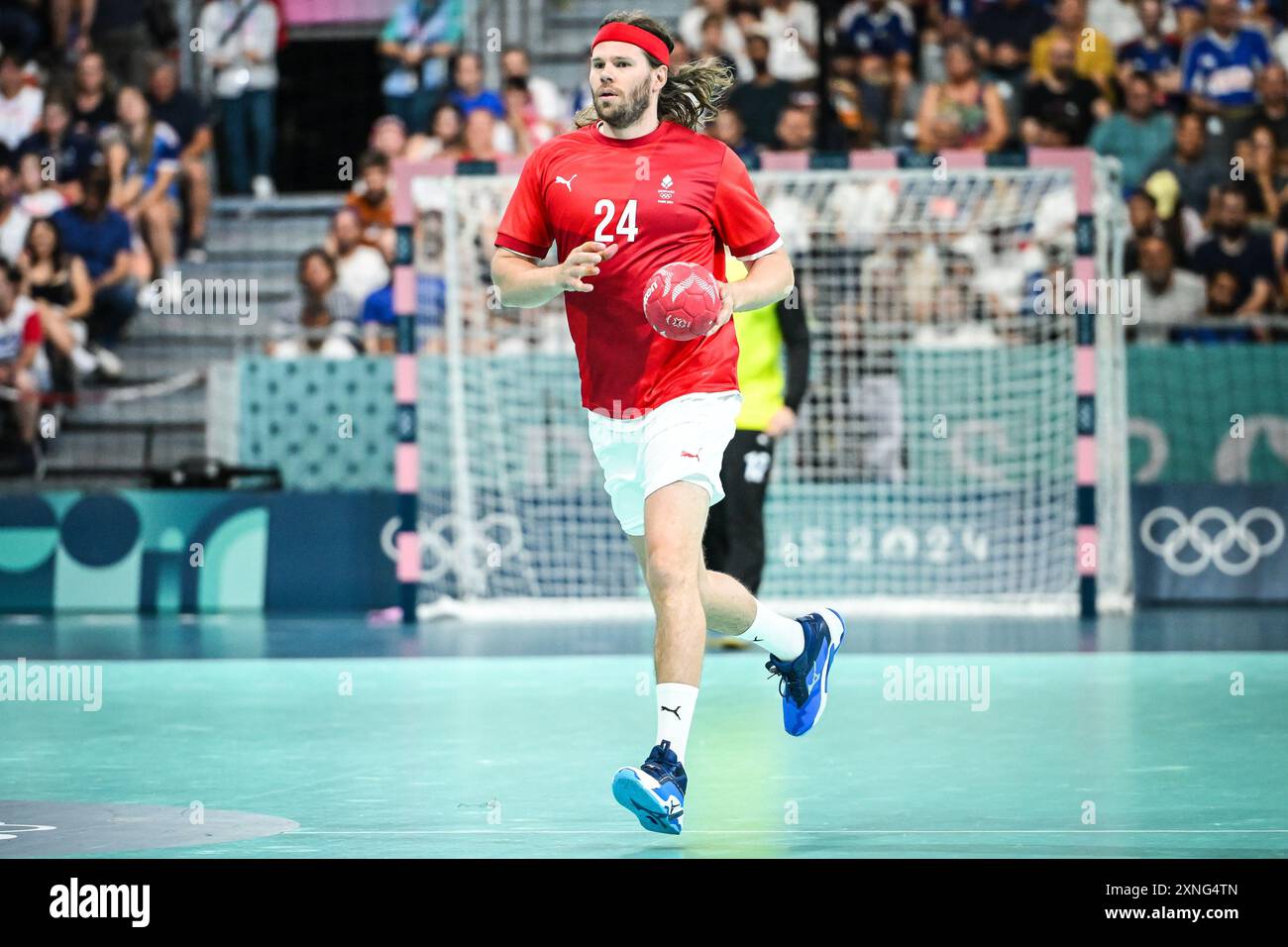 HANSEN Mikkel of Denmark during the handball match between Denmark and ...