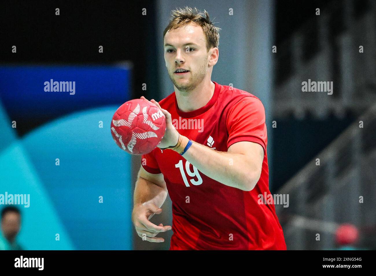 GIDSEL Mathias of Denmark during the handball match between Denmark and ...