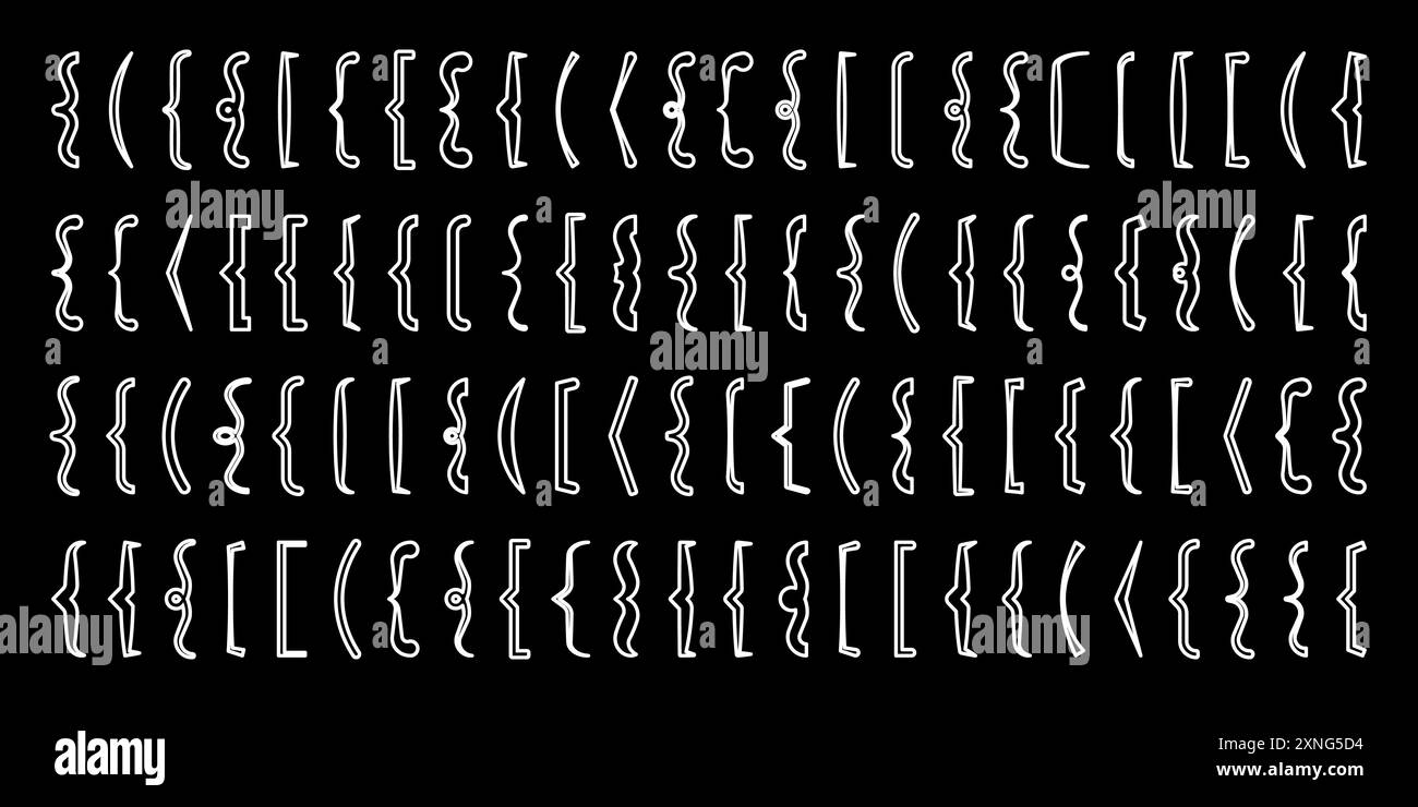 Text brackets collection, black quotation box. Curly, square and corner ...