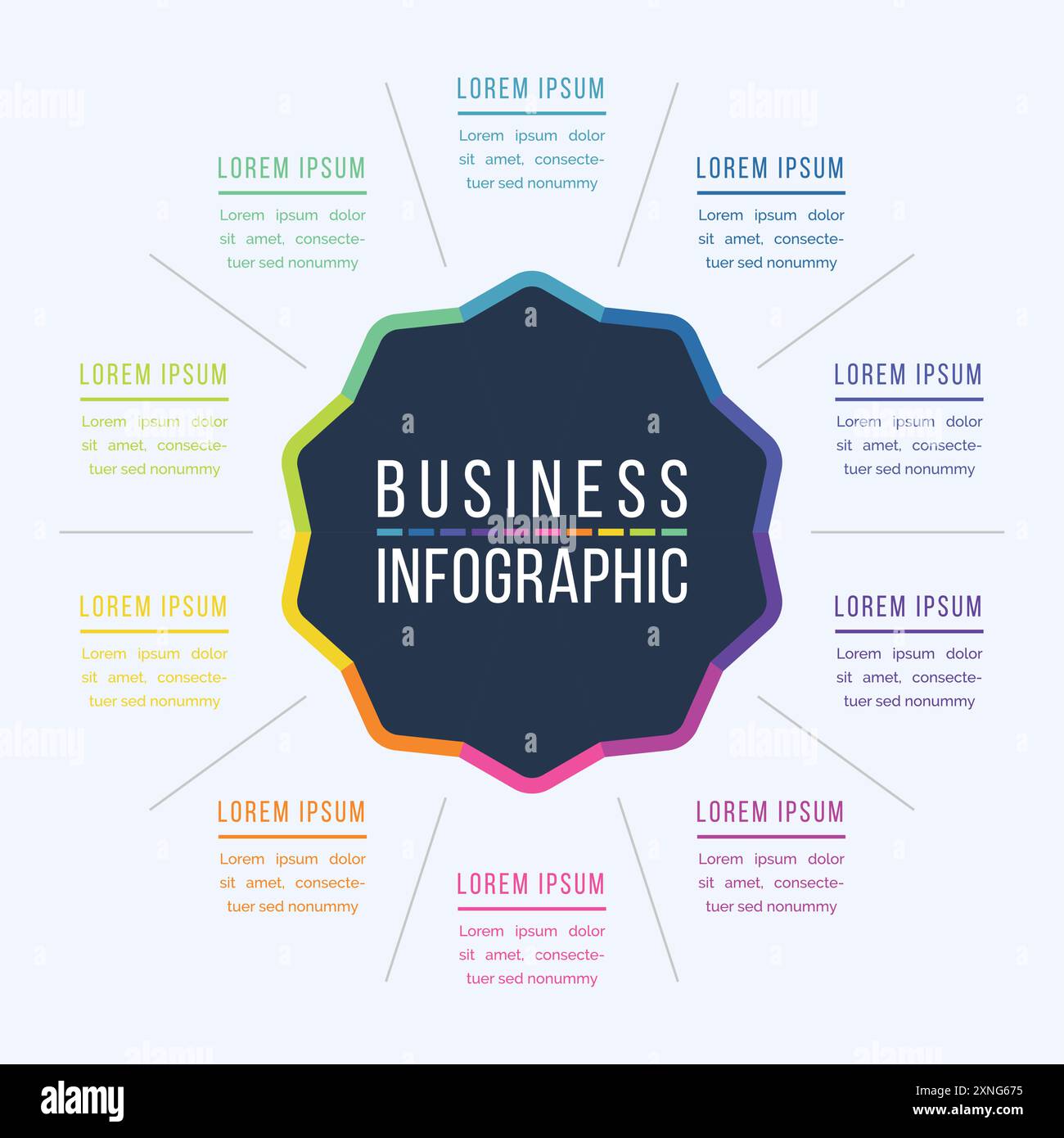 Infographic circle design 10 Steps, objects, elements or options infographic business ...