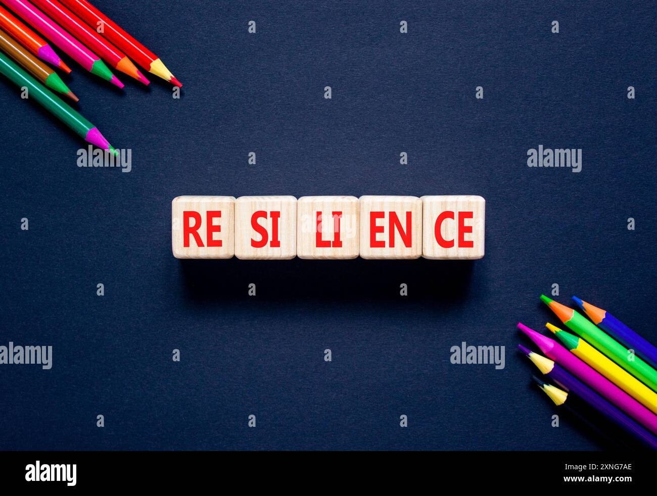 Resilience symbol. Concept word Resilience on beautiful wooden cubes ...