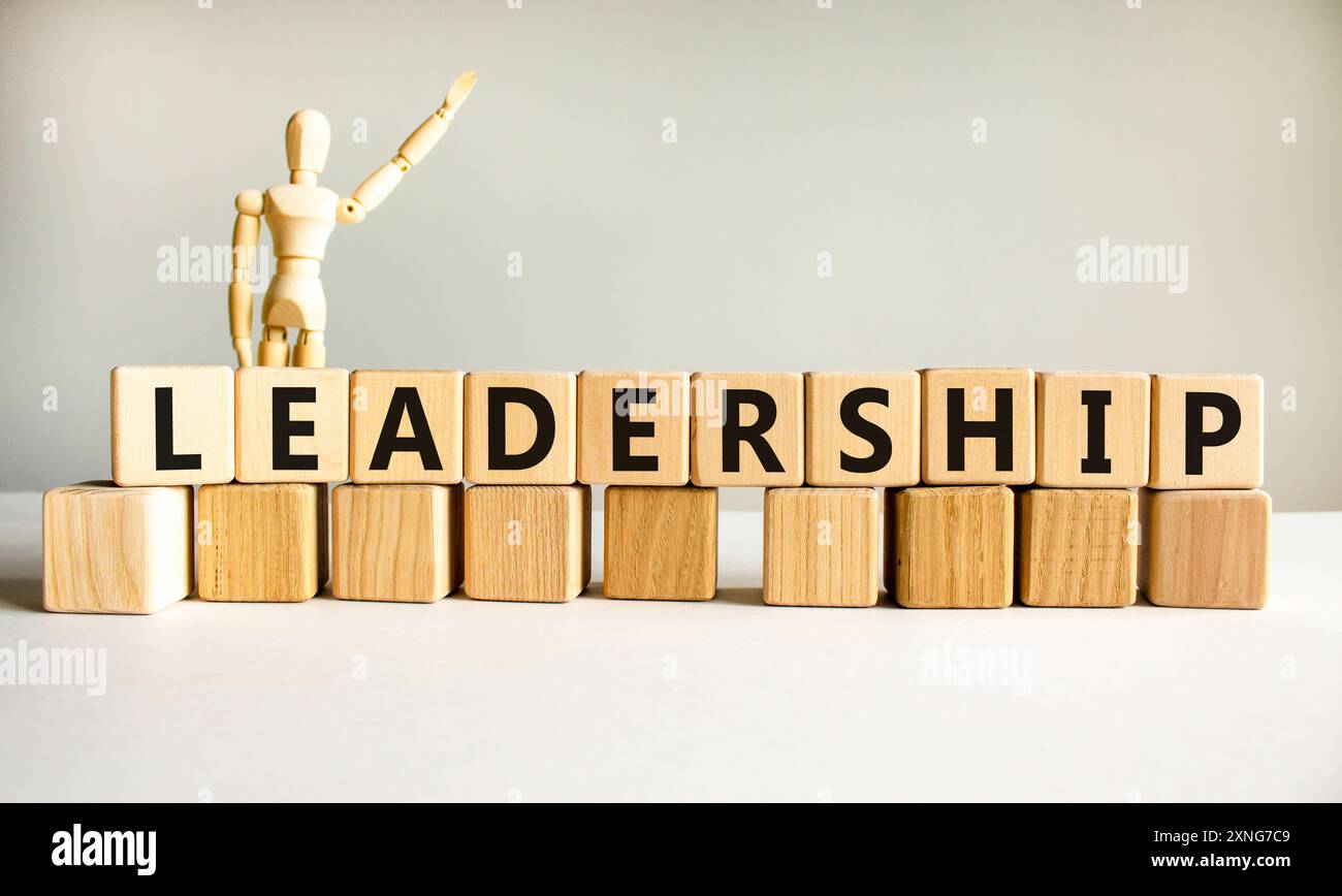 Leadership symbol. Concept word Leadership on beautiful wooden blocks ...