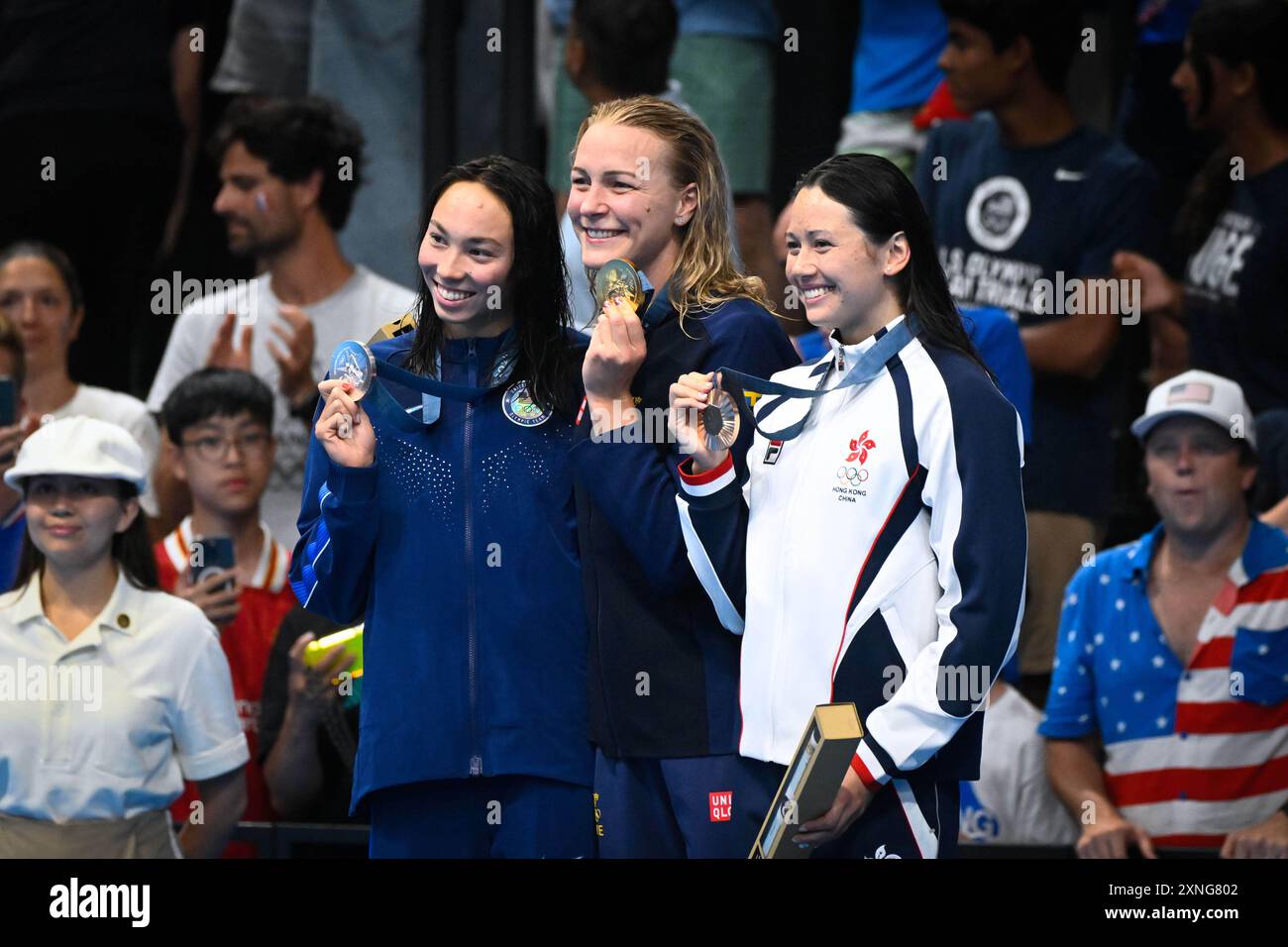 Torri Huske ( USA ) Silver medal, Sarah Sjoestroem ( SWE ) Gold medal ...