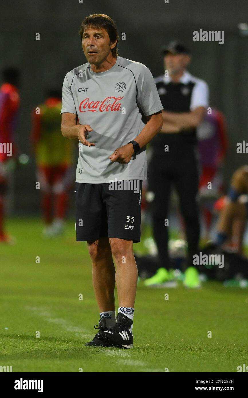 Antonio Conte of SSC Napoli look during the Soccer- Friendly Match ...