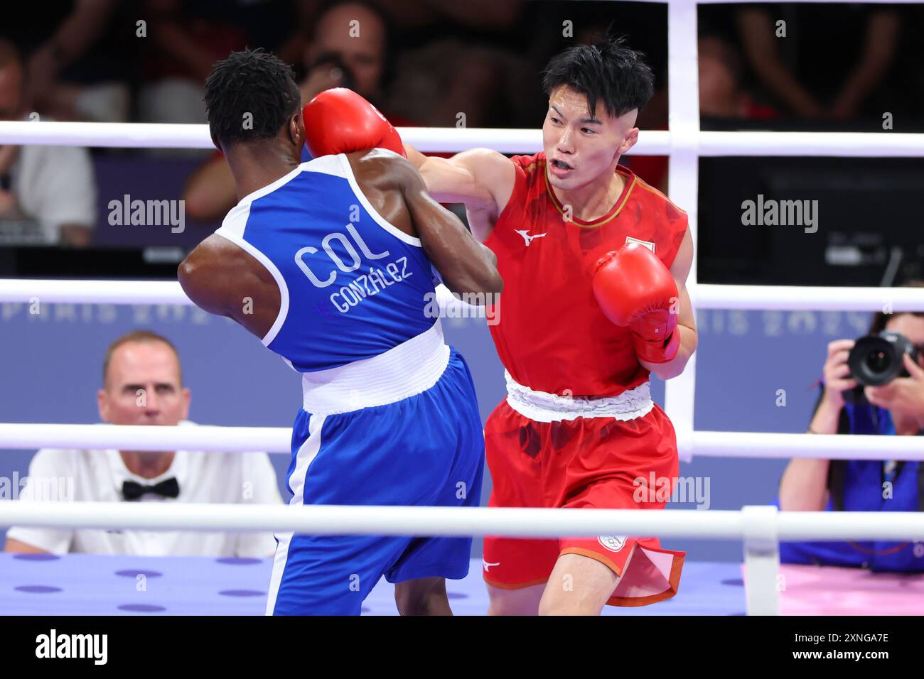 Villepinte, France. 31st July, 2024. Shudai Harada (JPN) Boxing : Men's ...