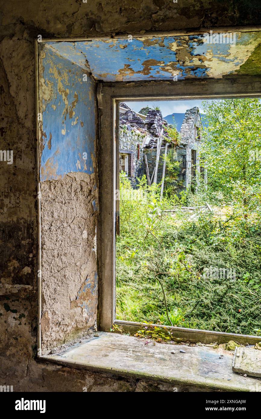 The disused slate quarries at Nantle in Gwynedd , North Wales, part of ...