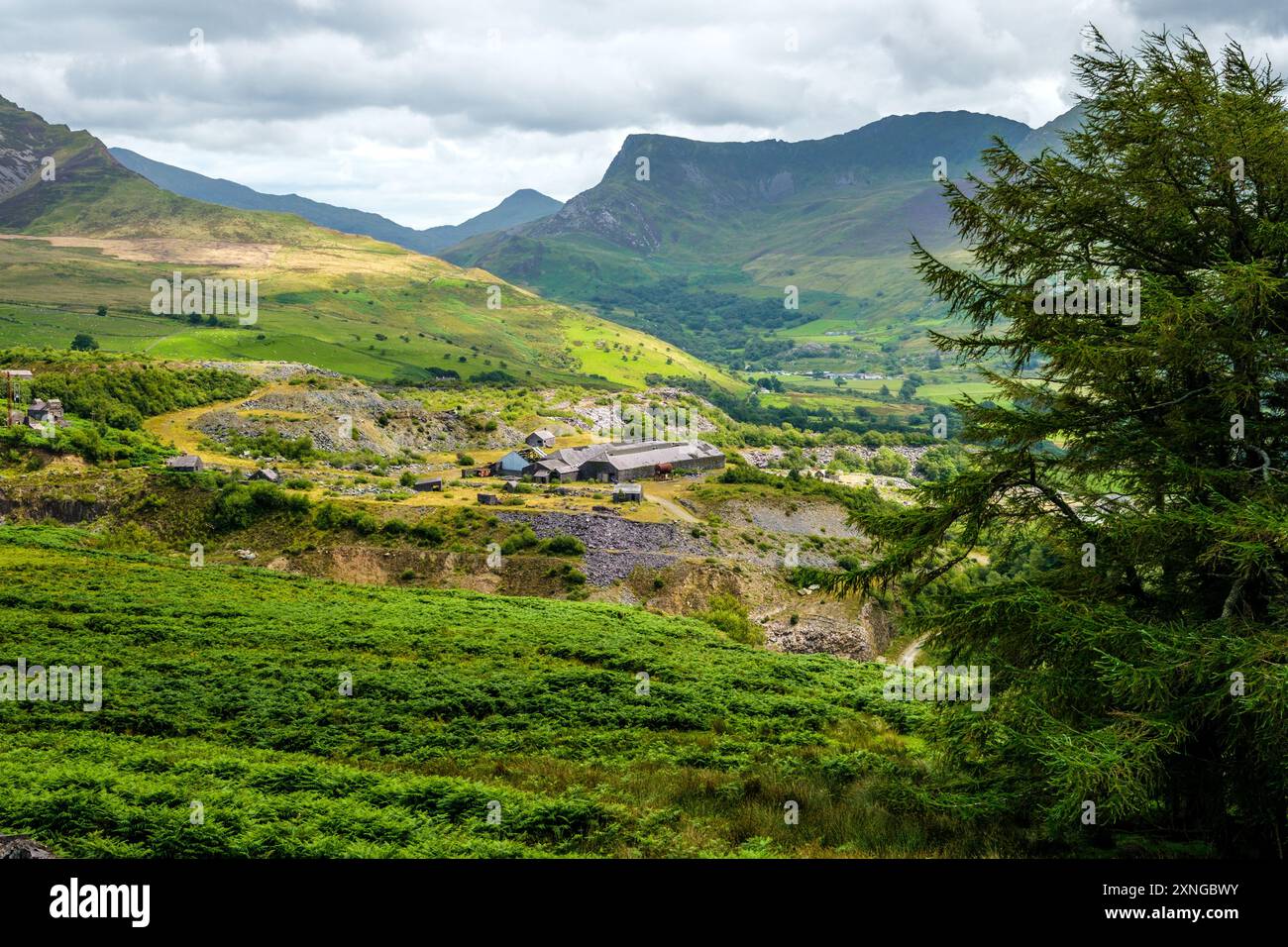 The disused slate quarries at Nantle in Gwynedd , North Wales, part of ...