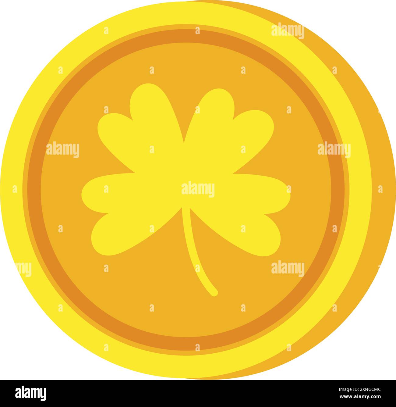 Ireland gold lucky coin Stock Vector Images - Alamy