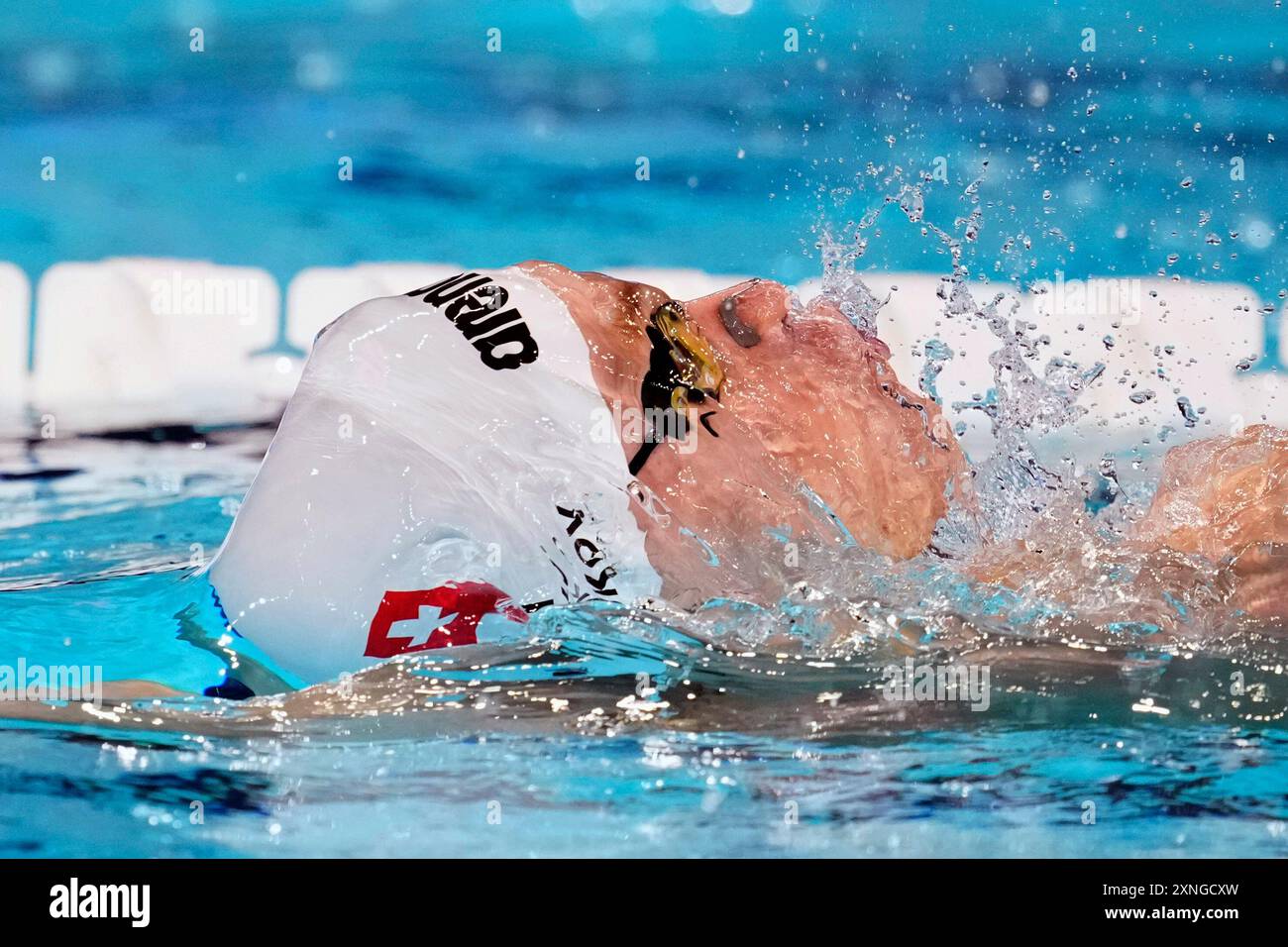 Roman Mityukov, of Switzerland, competes in the men's 200-meter ...