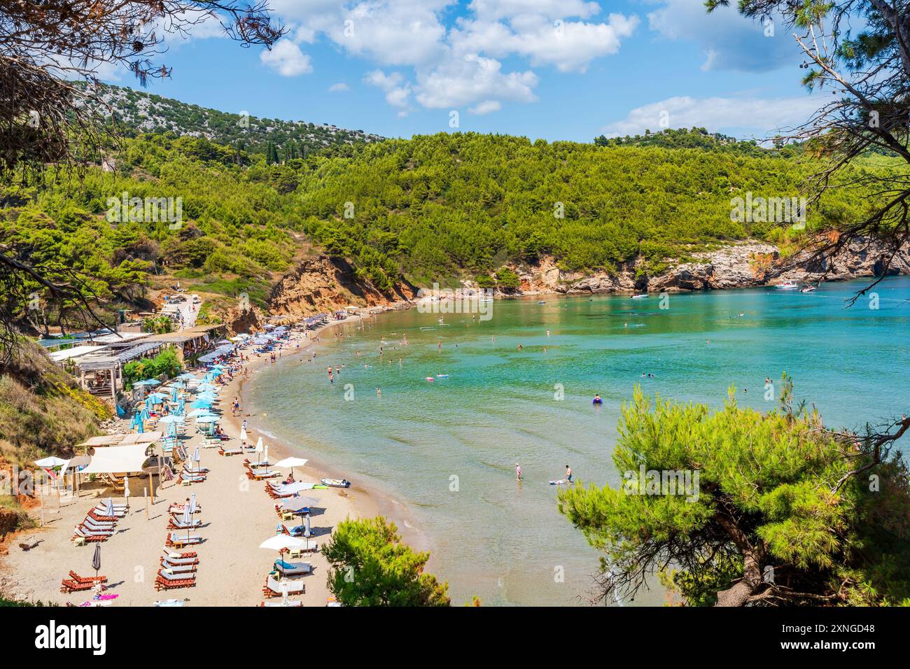 LOPUD, CROATIA - JUNE 28, 2024: Holidaymakers enjoy summer vacation ...
