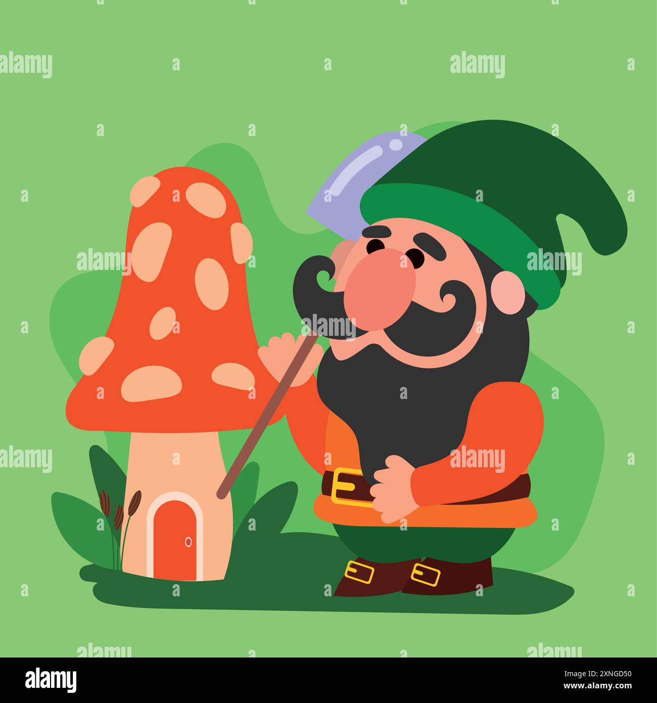 Garden gnome as gardener Stock Vector Images - Alamy