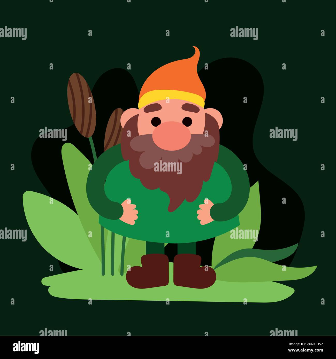 Garden Gnome Cartoon Character Vector Stock Vector Image And Art Alamy 4155