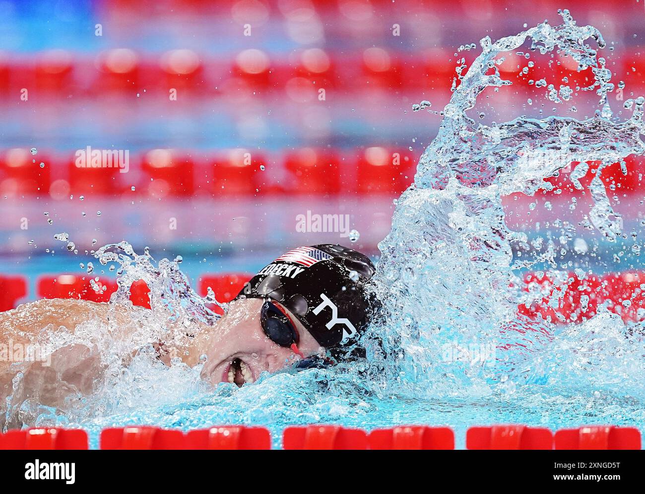 Paris, France. 31st July, 2024. Katie Ledecky of the United States ...