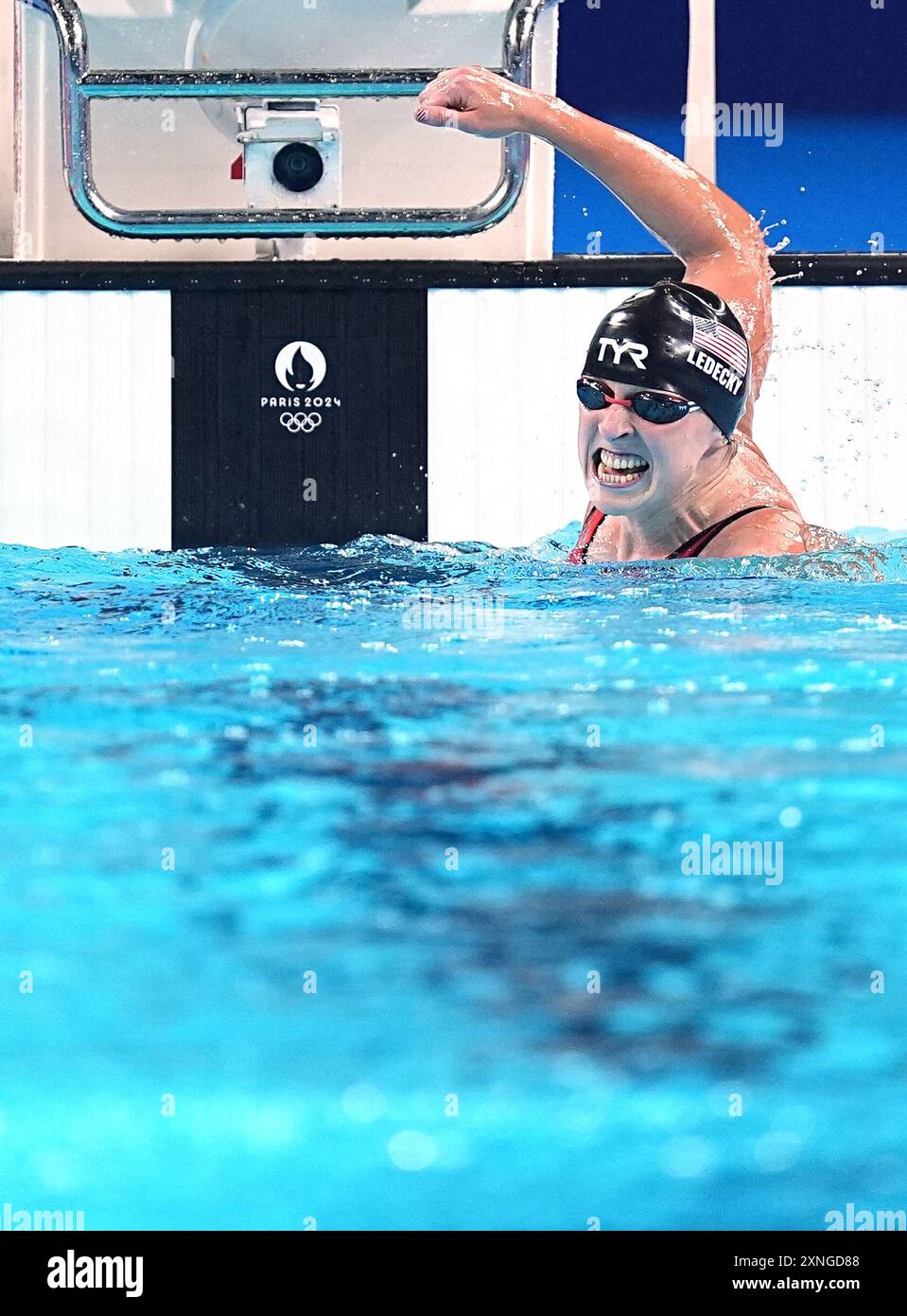 Paris, France. 31st July, 2024. Katie Ledecky of the United States ...
