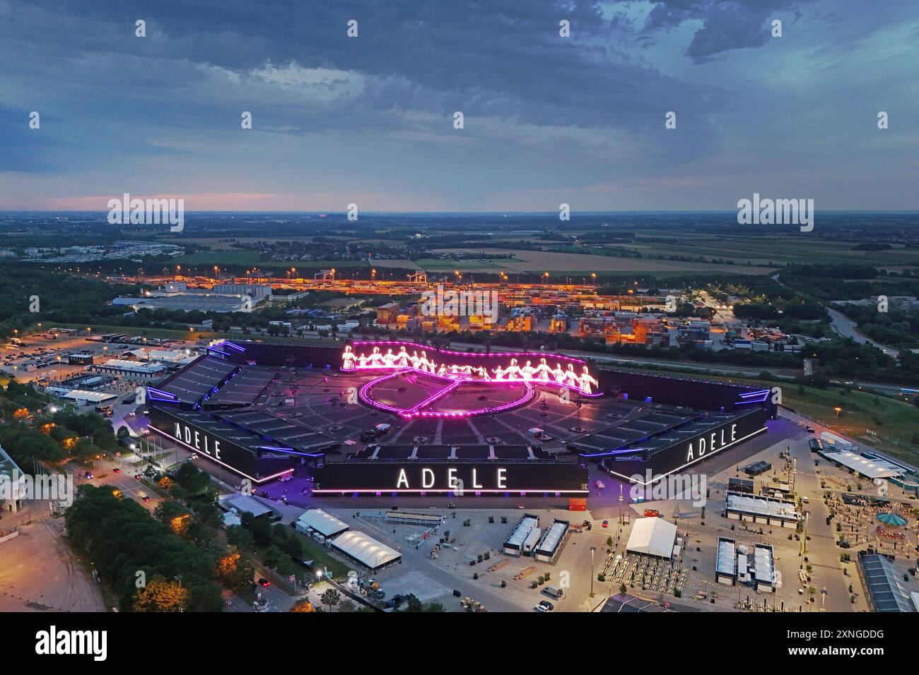 Soundcheck von Adele am31.07.2024 in der fertiggestellten Open Air Arena fuer die Europa ...