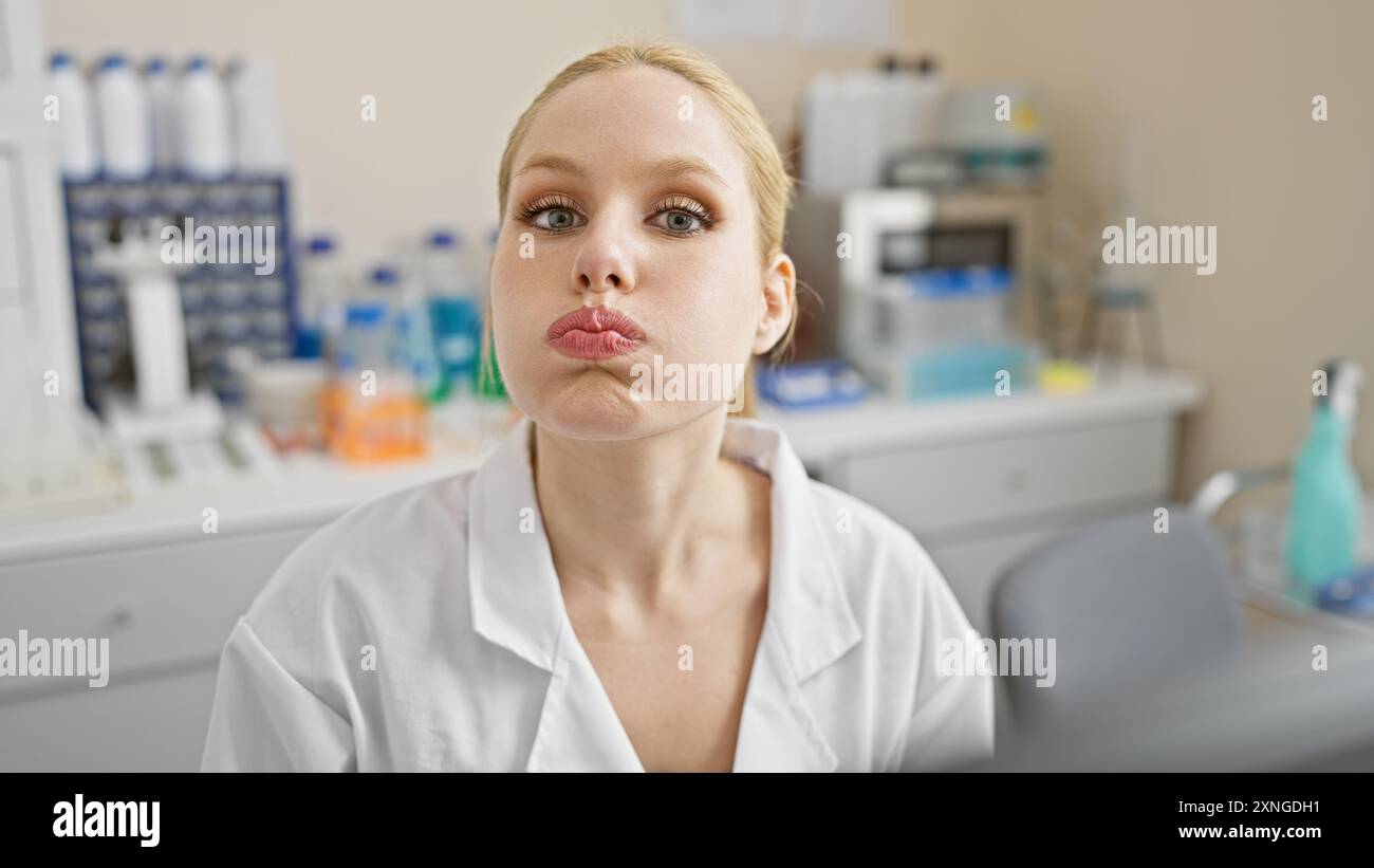 Funny female chemist in lab hi-res stock photography and images - Alamy