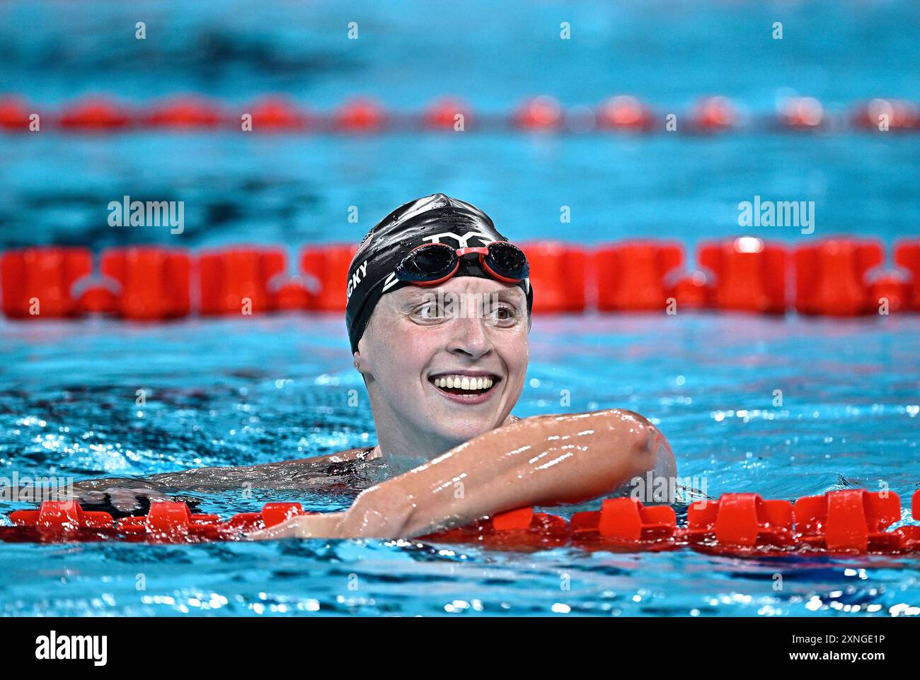 Paris, France. 31st July, 2024. Katie Ledecky of the United States ...