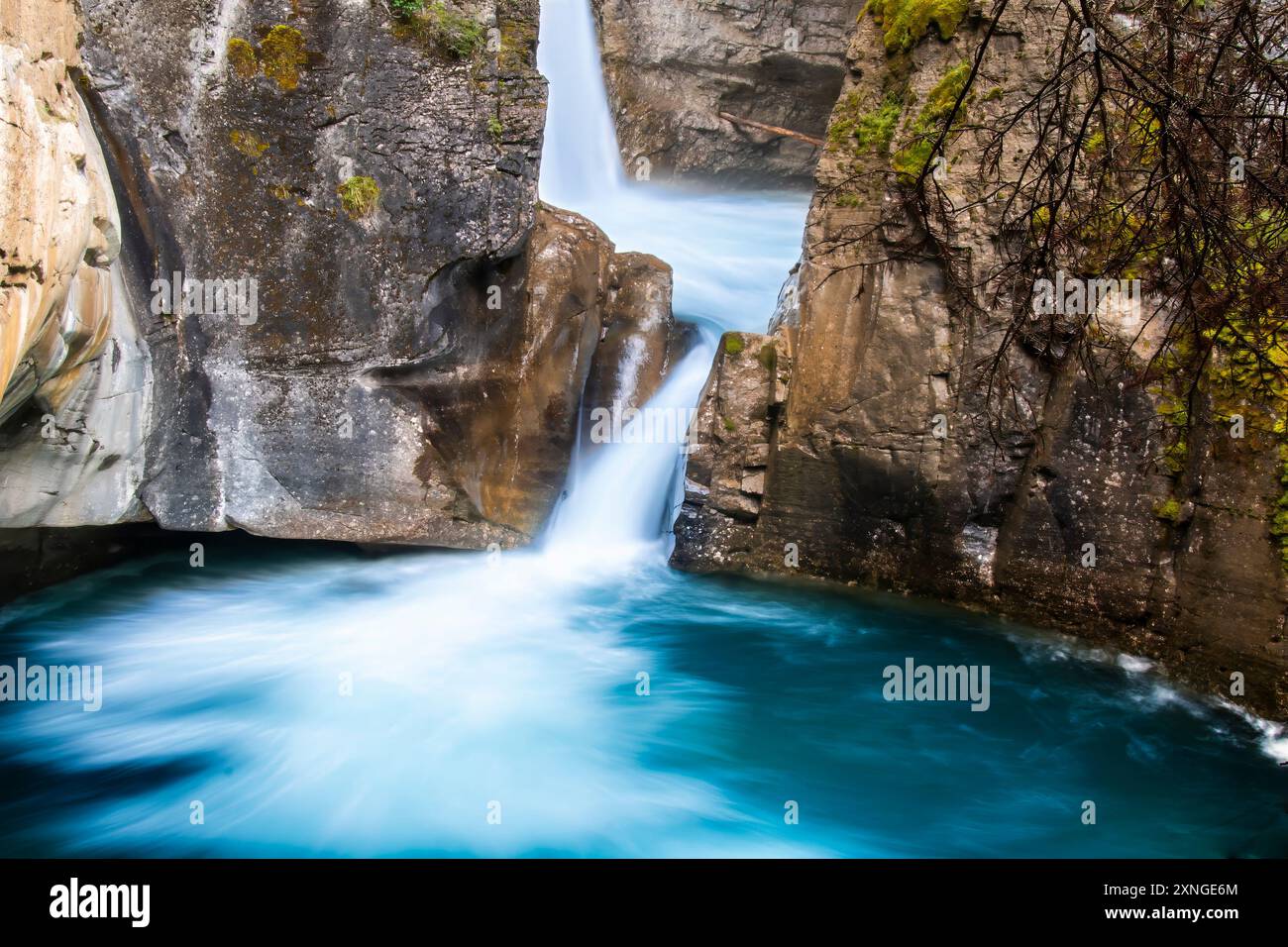 The River Passes Through Johnston Canyon Stock Photo - Alamy