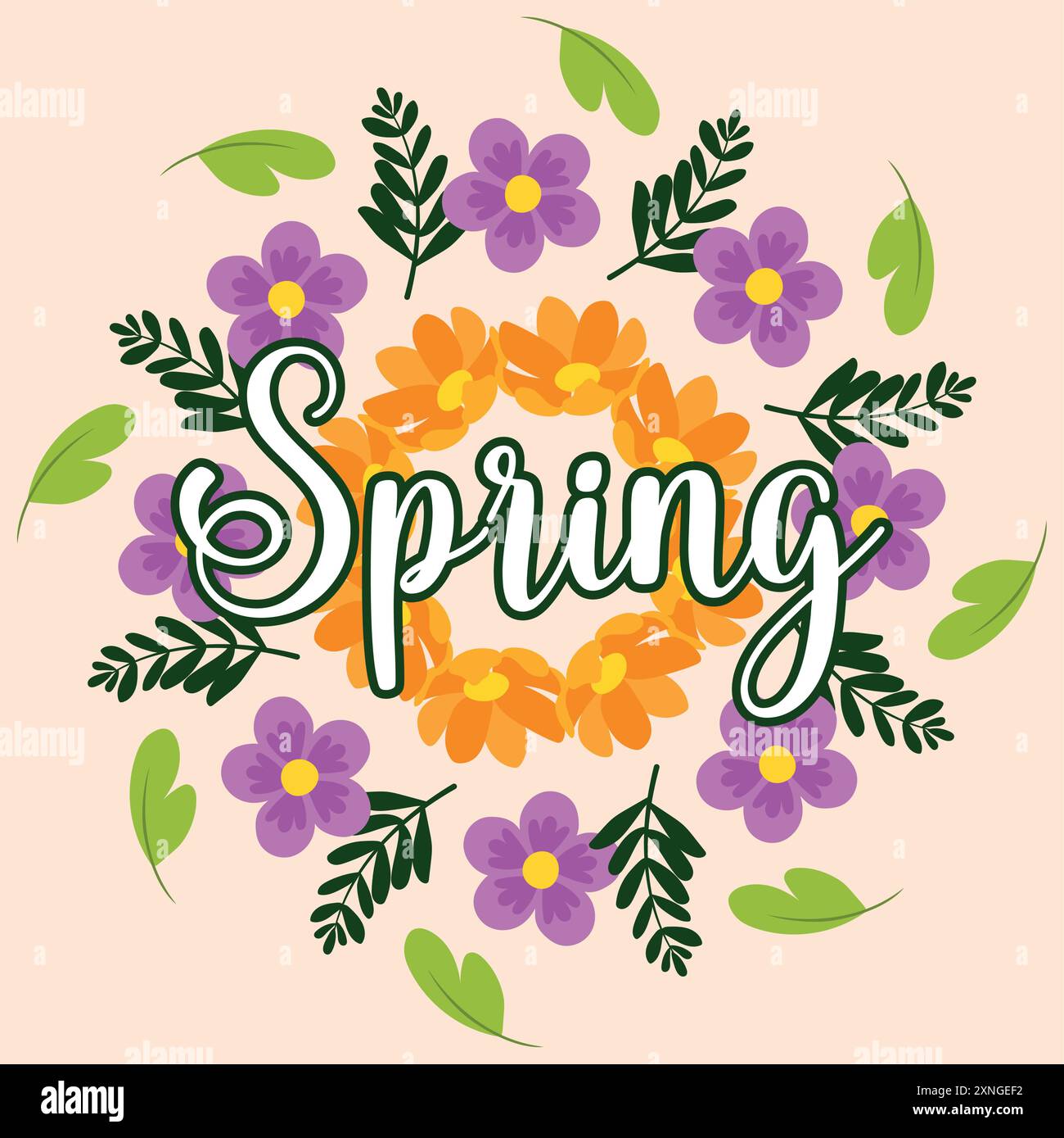 Flowers background Spring card Vector Stock Vector Image & Art - Alamy