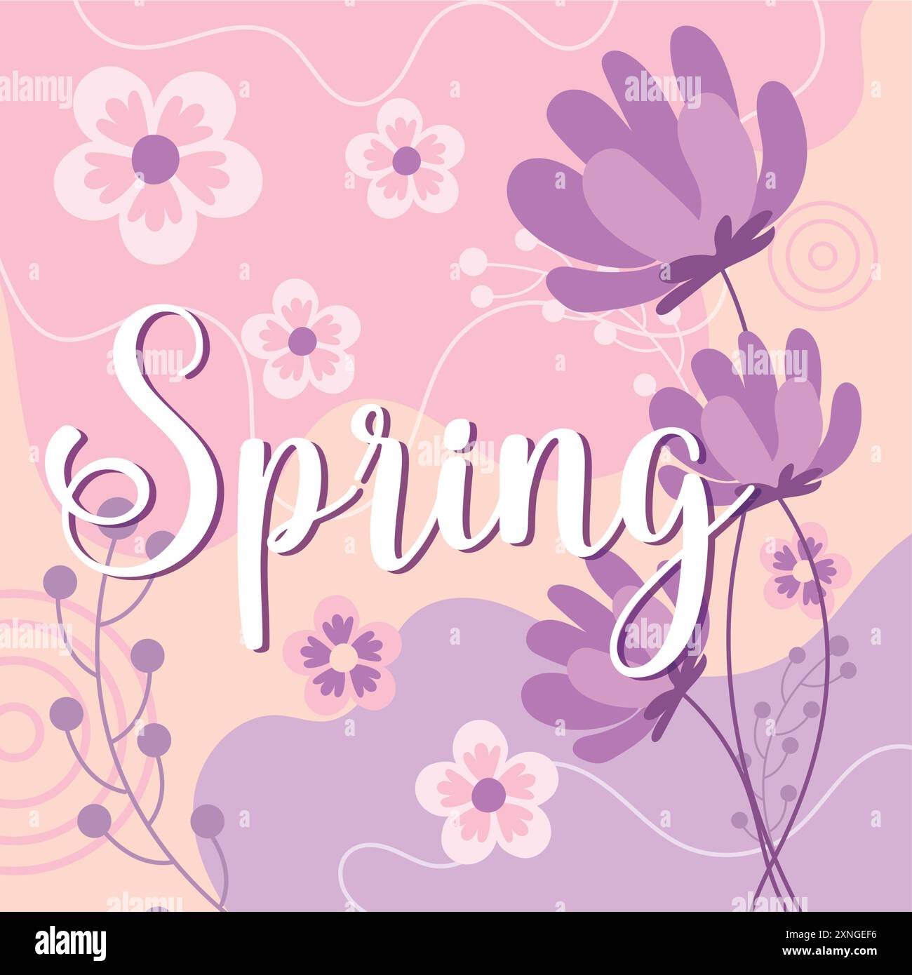 Flowers background Spring card Vector Stock Vector Image & Art - Alamy
