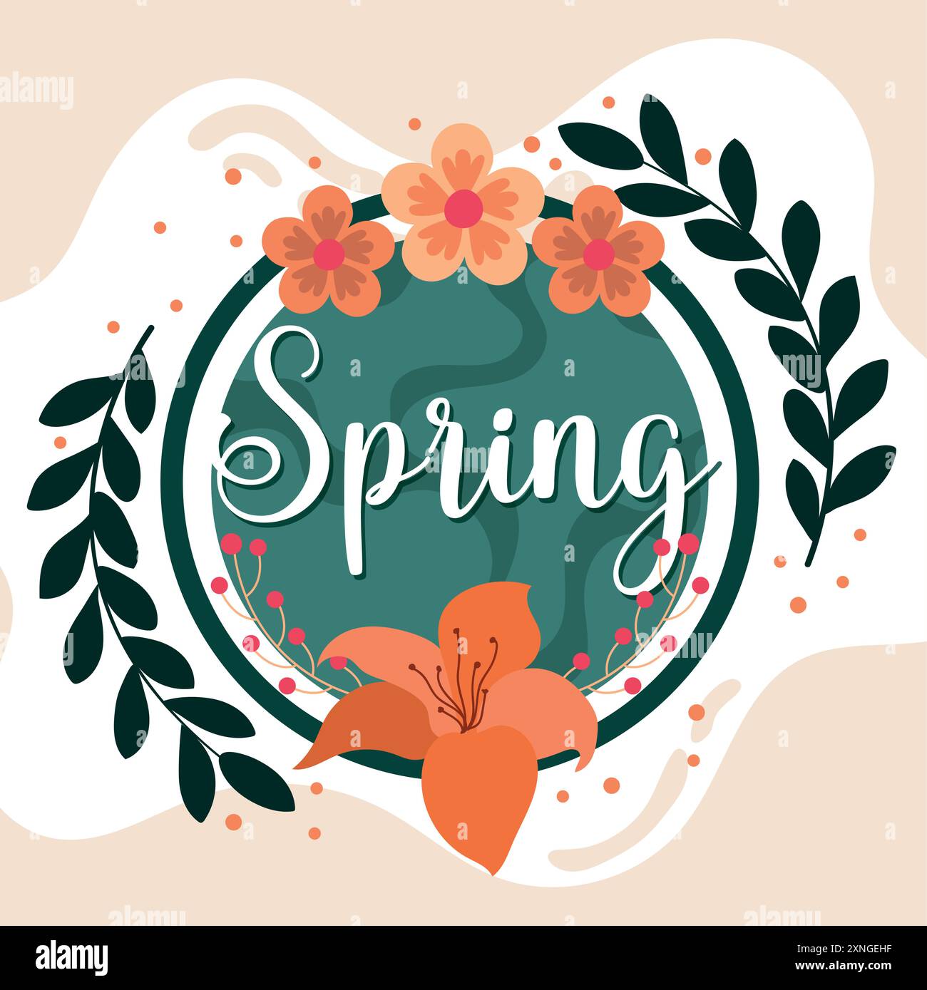 Flowers background Spring card Vector Stock Vector Image & Art - Alamy