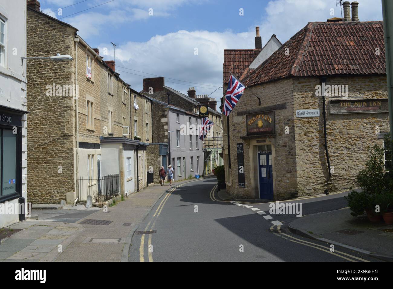 Looking down Catherine Street in Frome, where the TARDIS-style door of ...