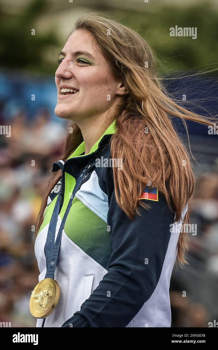 Paris, France. 31st July, 2024. Slovakia's gold medalist at judo ...